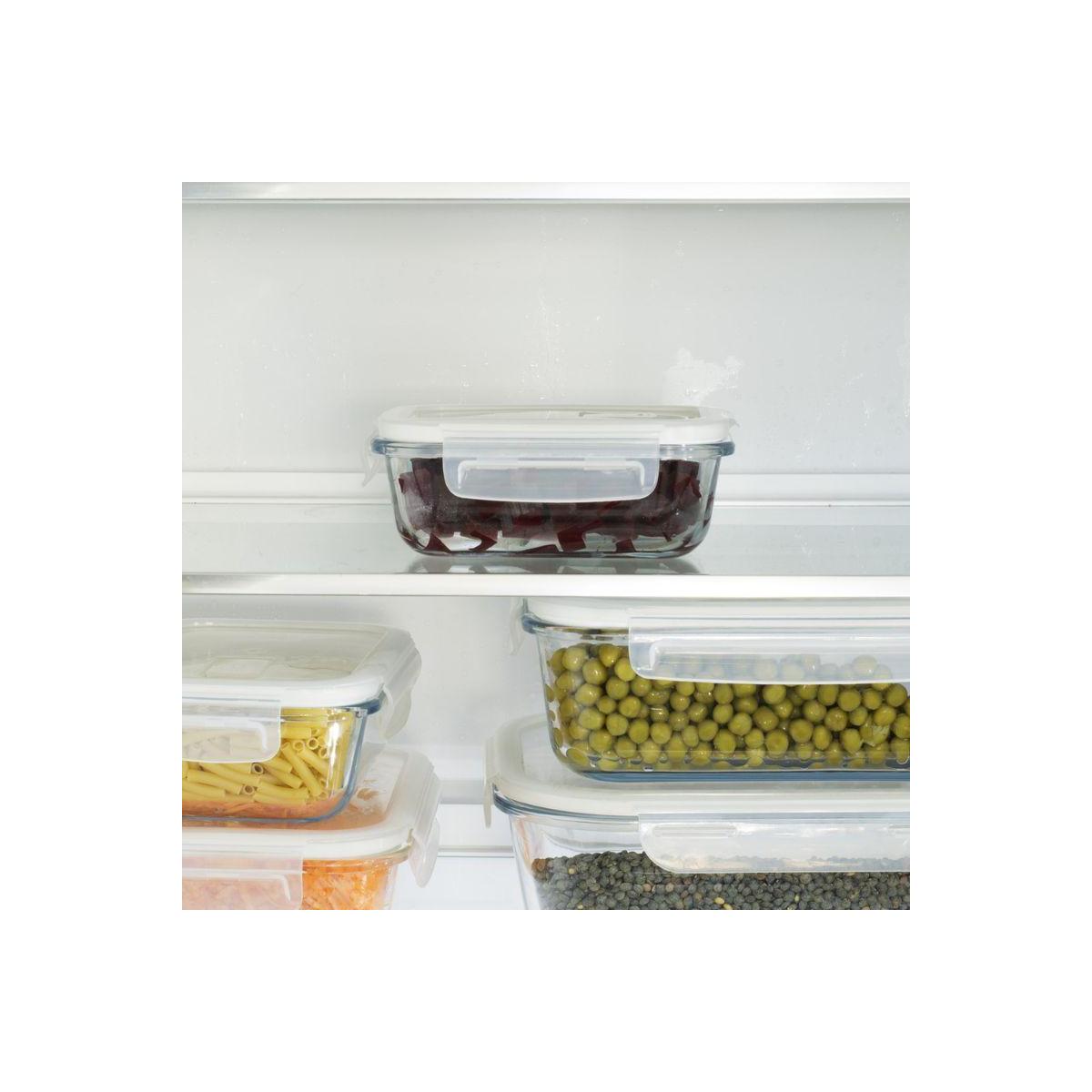 Boîte de Conservation en Verre avec Couvercle Plastique Hermétique